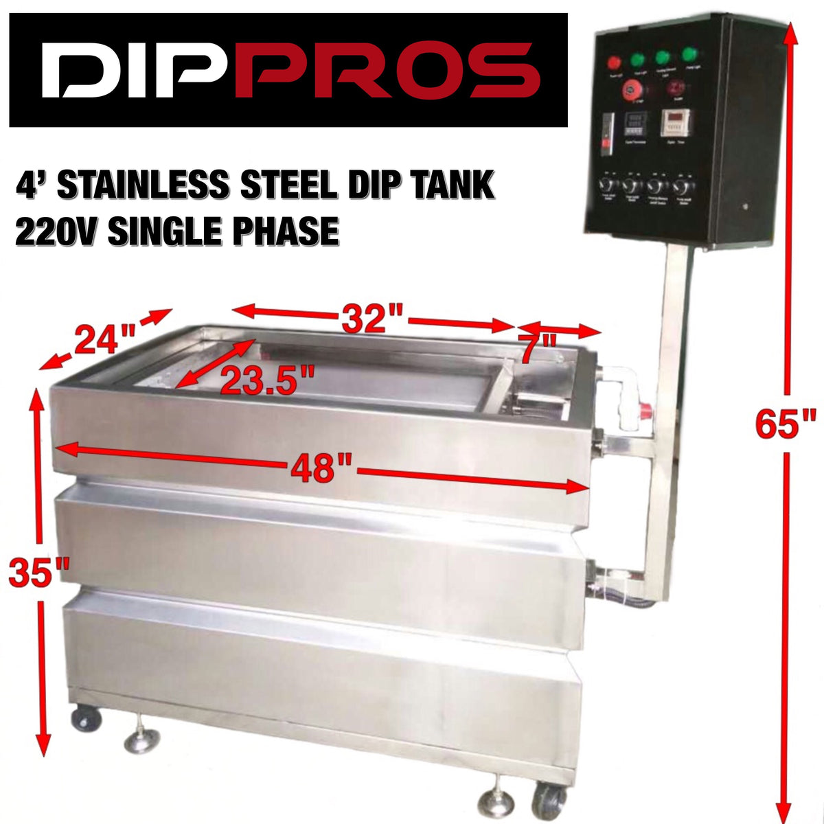 4 ' FOOT DELUXE STAINLESS HYDROGRAPHIC DIP TANK – Dip Pros