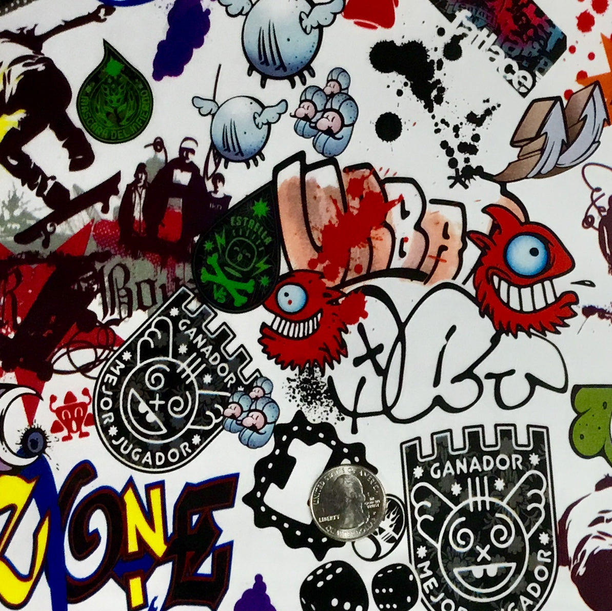 Graffiti Sticker Bomb 50X Horror Skull Vinyl Graffiti Sticker Bomb
